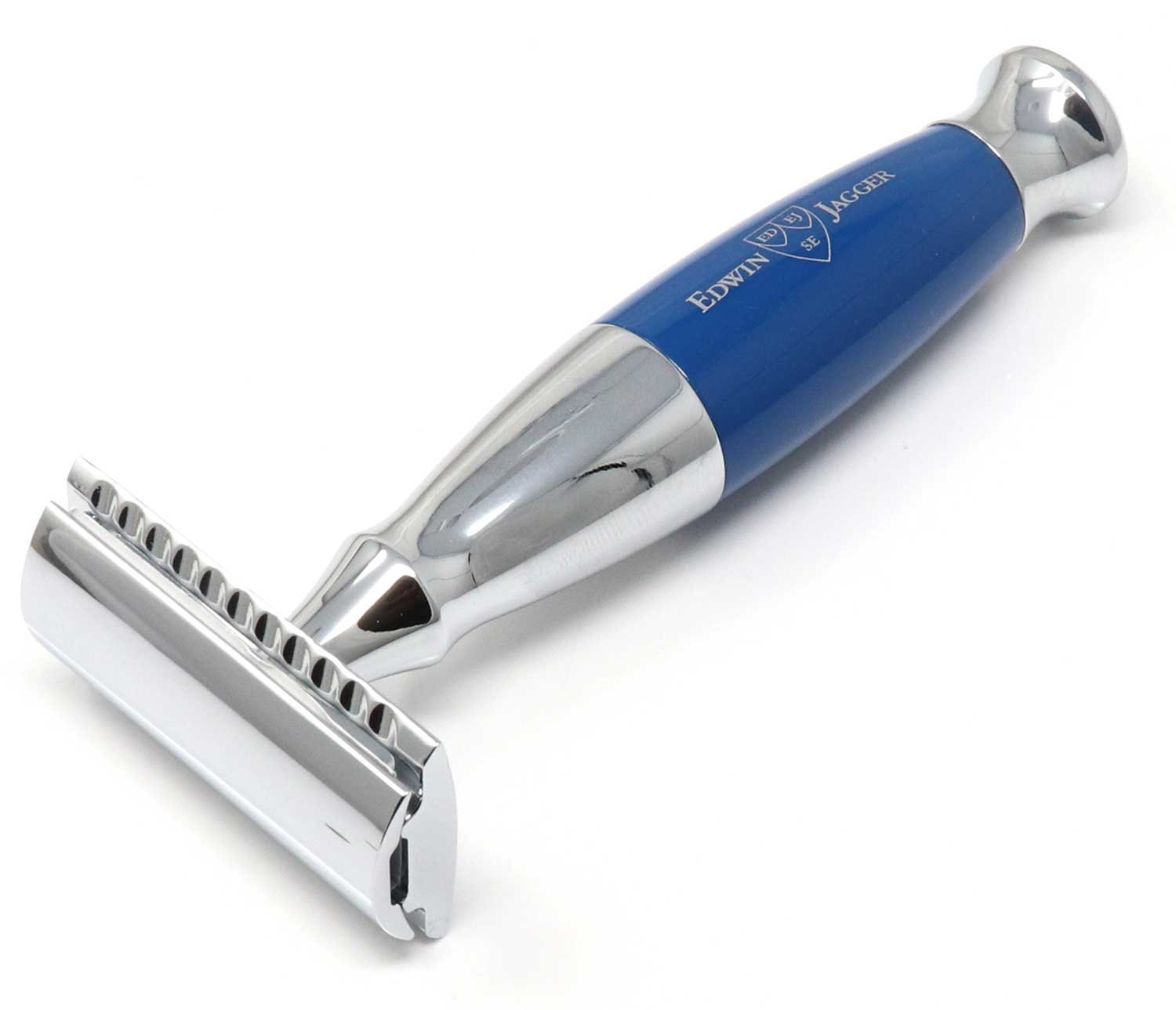 Edwin Jagger Blue & Chrome DE Safety Razor – L7 Market