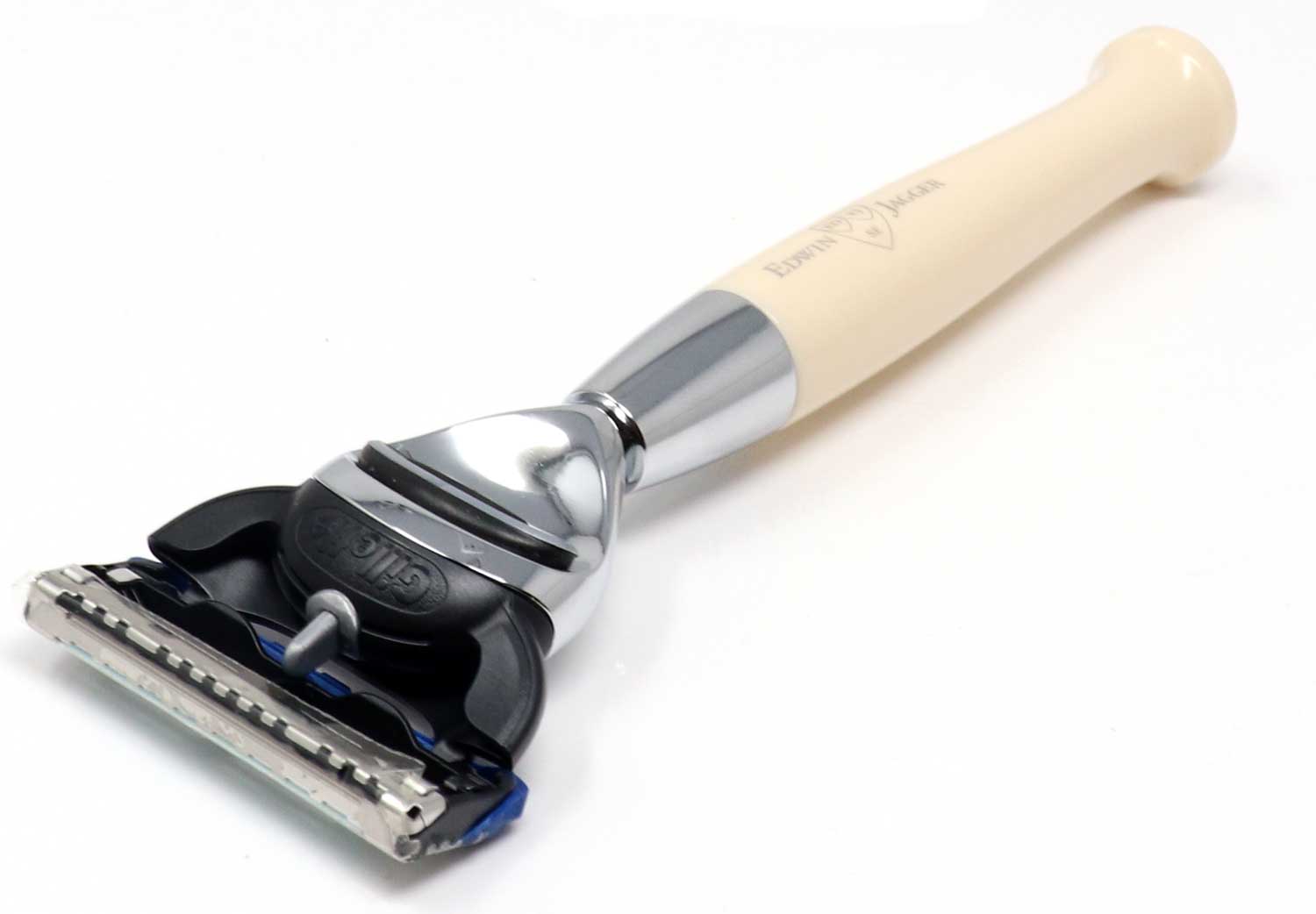 Edwin Jagger Gillette Fusion Pro-Glide Razor, Imitation Ivory Chrome P ...